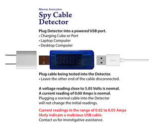 USB Spy Cable Detector - Murray Associates TSCM